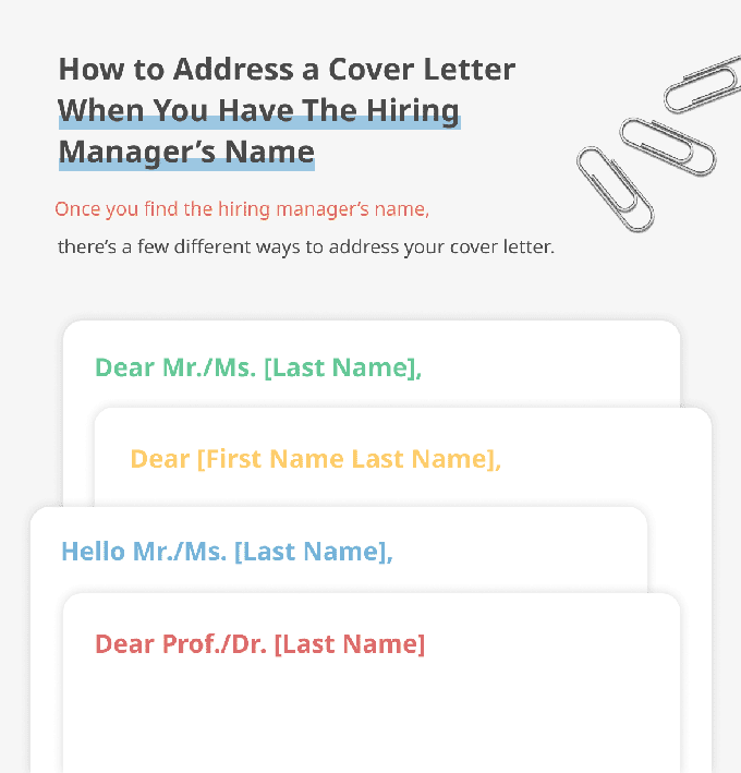 How To Address A Cover Letter and Who To Address 