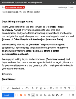 How To Decline A Job Offer With Tips Examples Template 
