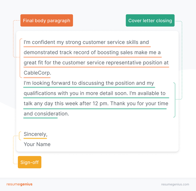 How To End a Cover Letter (With Examples)
