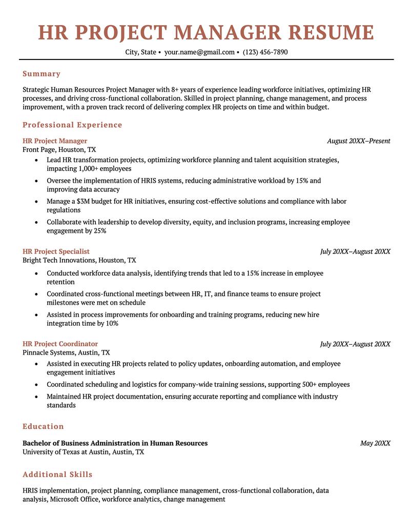 42 Project Manager Resume Examples (For All Major Industries)