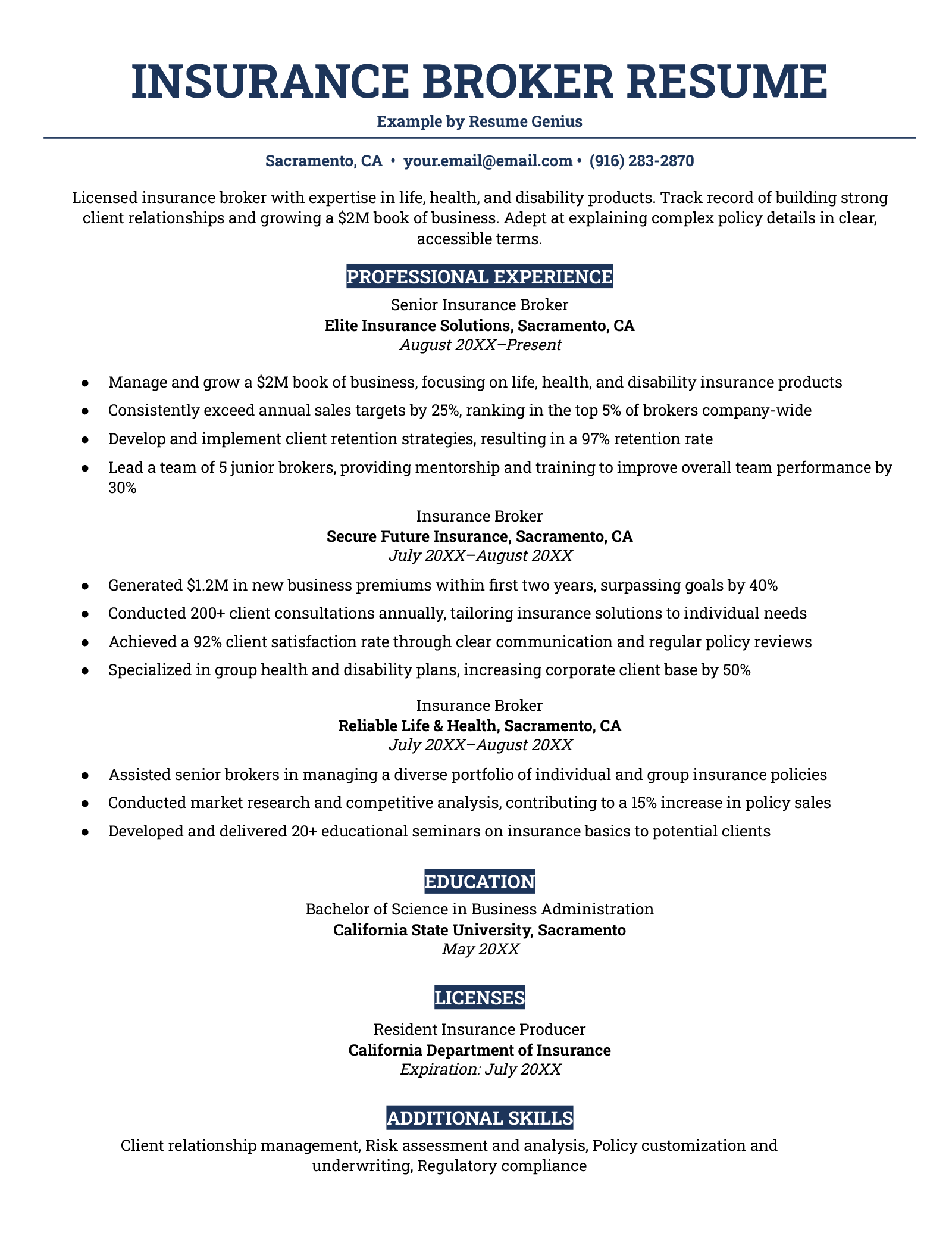 Insurance Agent Resume Examples & Writing Guide for 2025