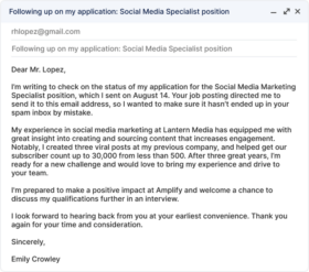 How to Follow Up on a Job Application (With Examples)