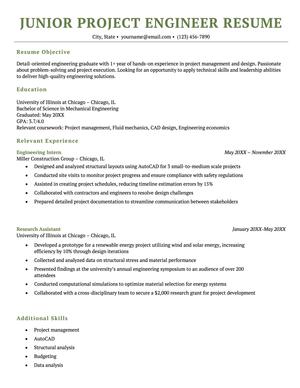 Project Engineer Resume Examples (& 23 Skills to List)