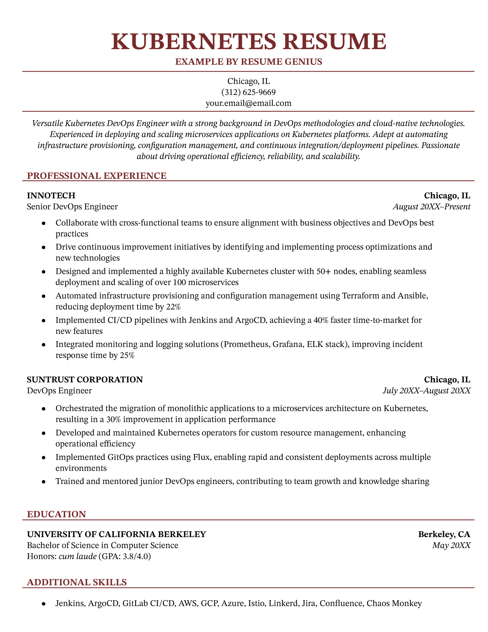 DevOps Resume Samples, Template & Writing Guide for 2026