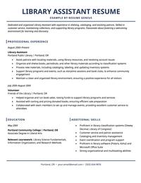 Library Page Resume Example & Template for 2025