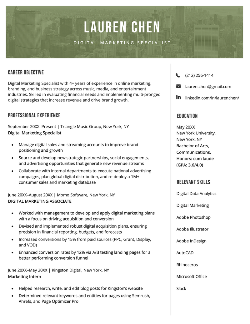 PDF Resume Templates (Free to Download)