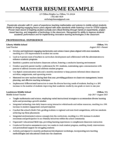 How to Write a Master Resume (With Examples)