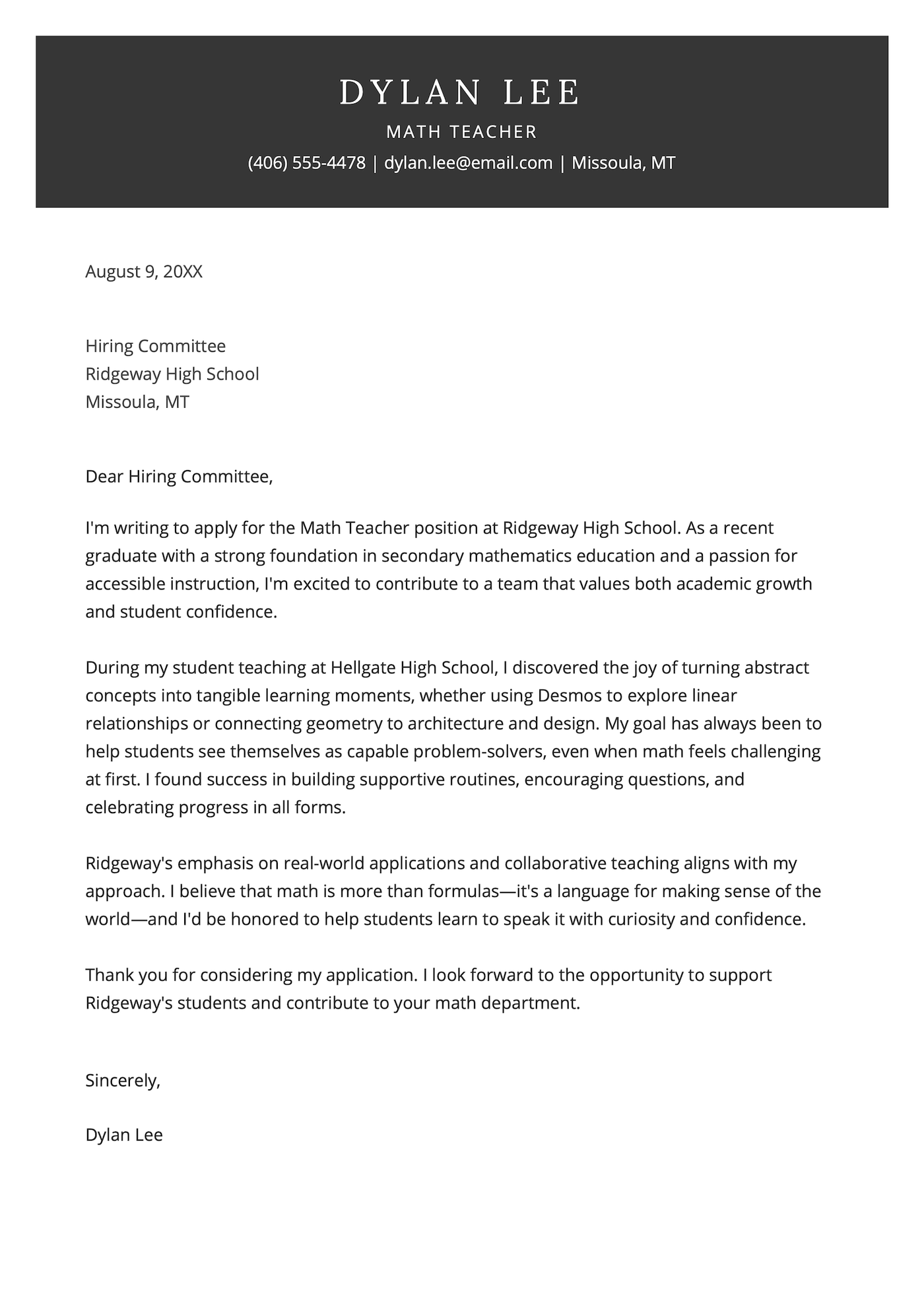 17 Teacher Cover Letter Examples & Guide