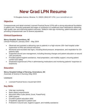 LPN Resume Examples [Free Downloads]