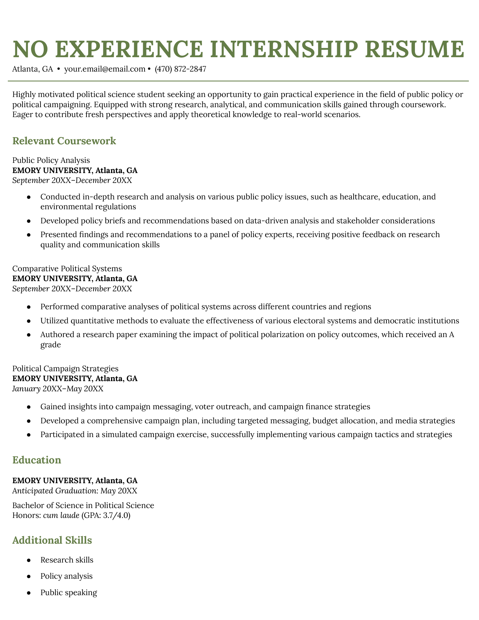 9 Internship Resume Examples & Writing Guide for 2025