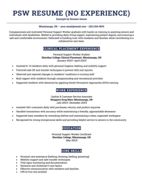 PSW Resume Examples (Templates, Tips, and Writing Guide)