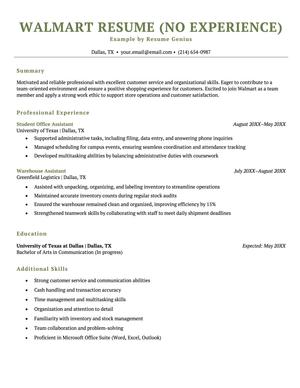 Walmart Resume Examples & Template (Free Downloads)