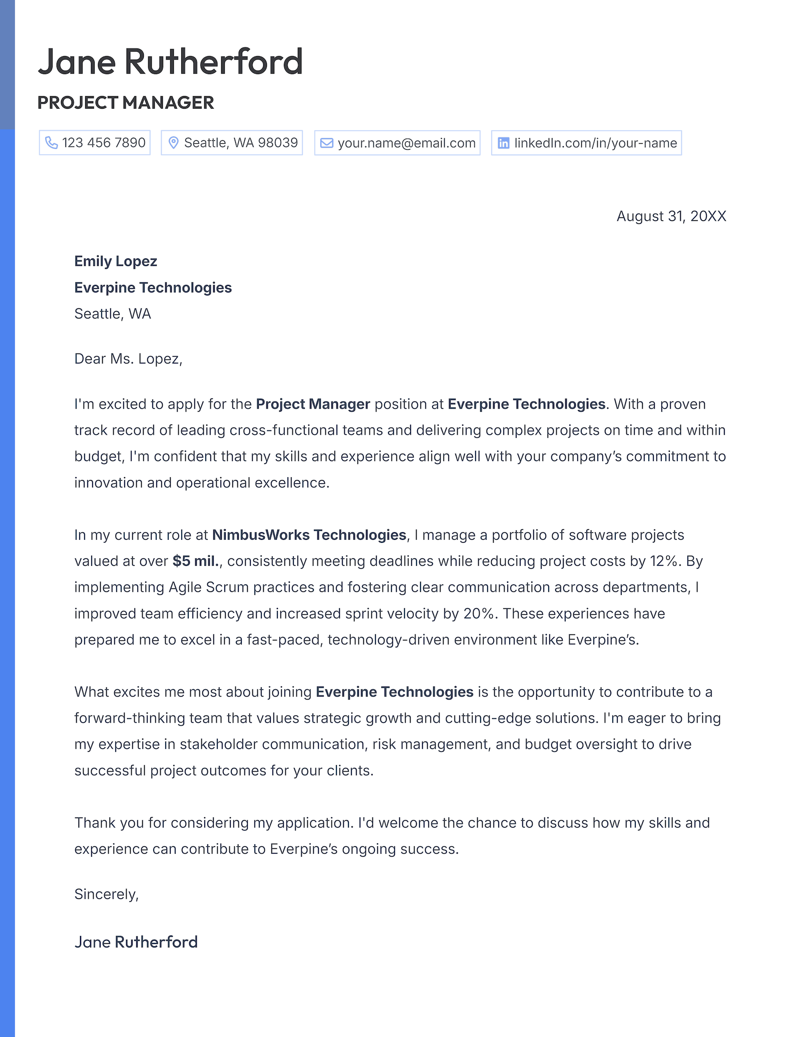Modern Cover Letter Templates: Free Download (Word + G Docs)