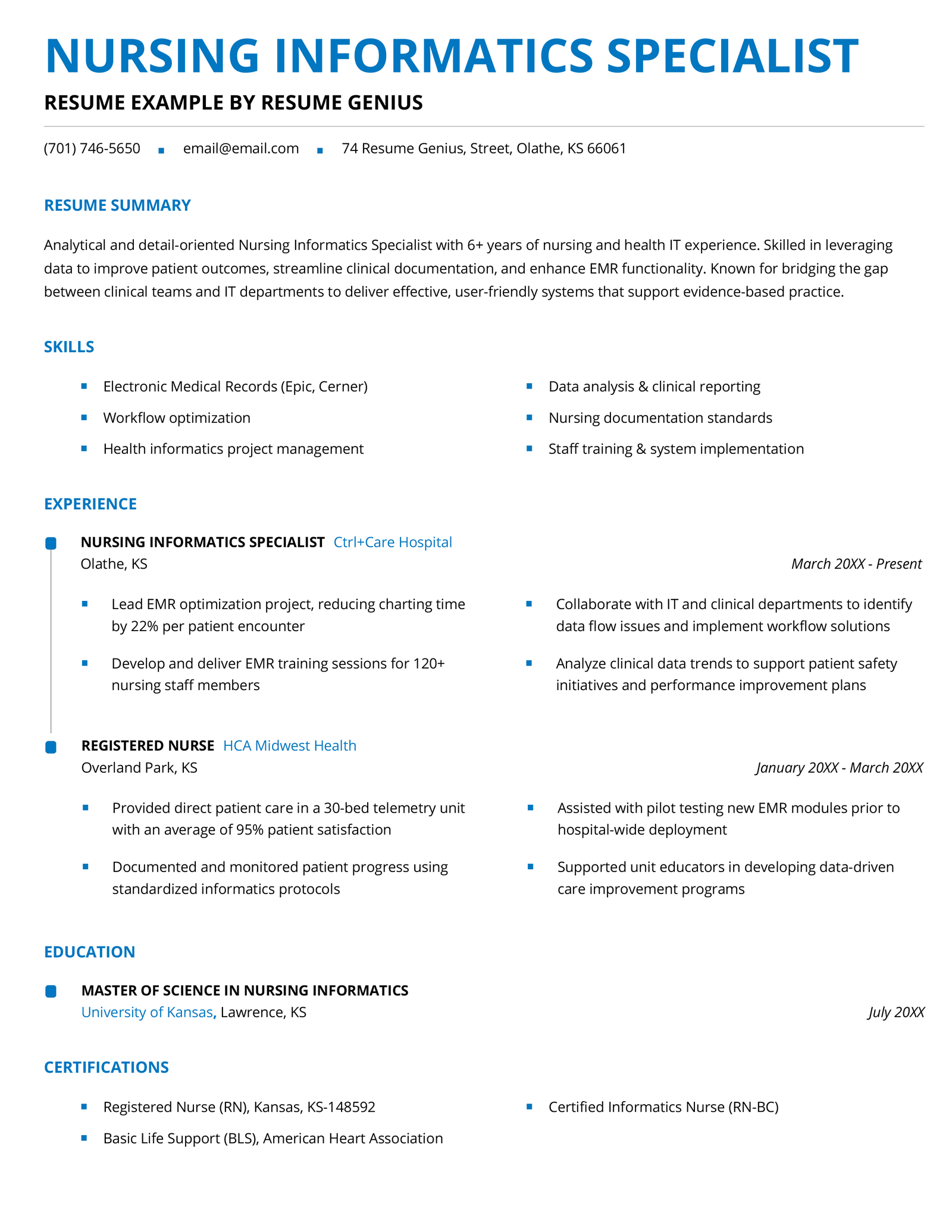60 Nursing Resume Examples (All Key Specialties)