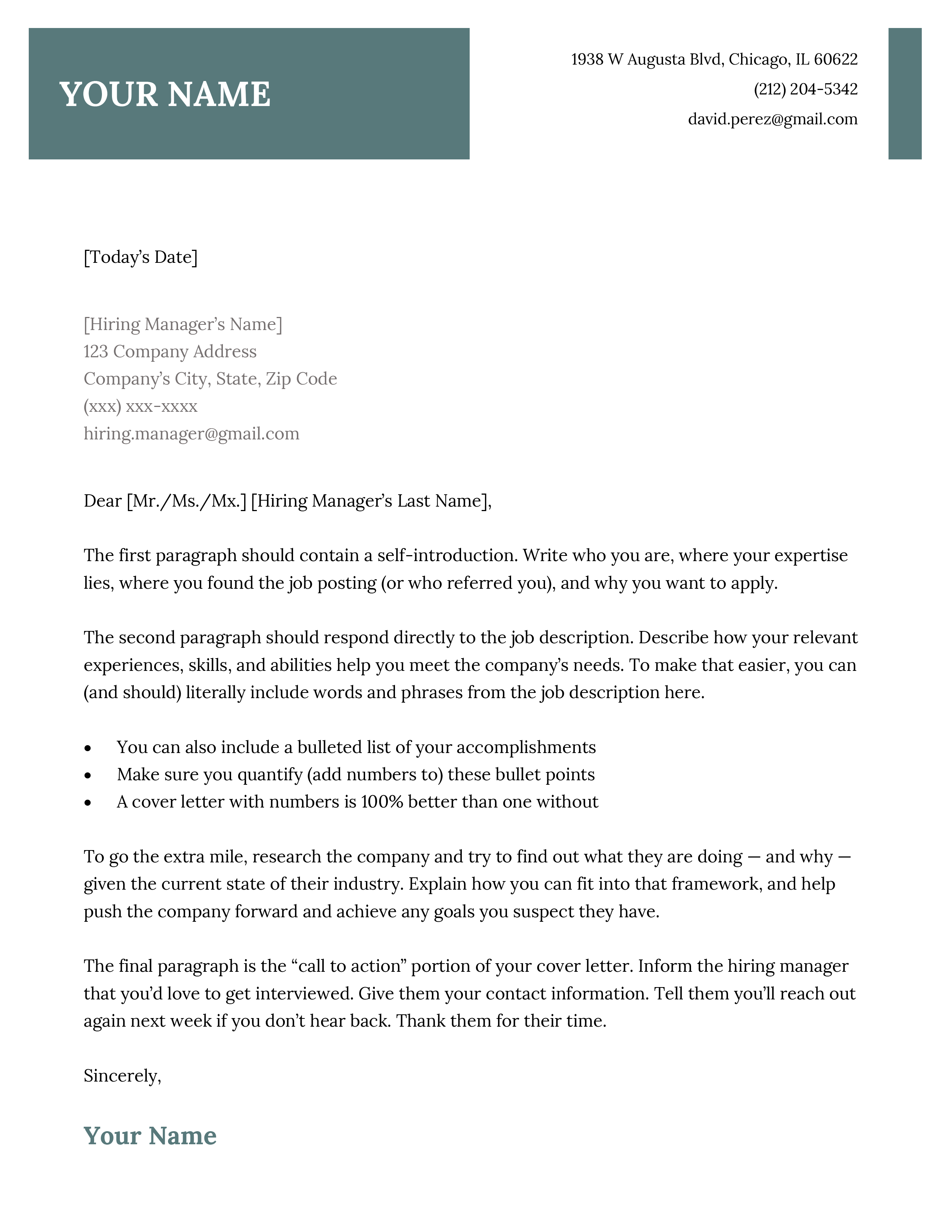 20 of the Best Free Cover Letter Templates for Google Docs