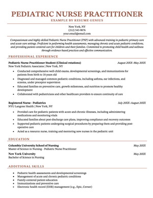 Nurse Practitioner Resume Examples & Free Template