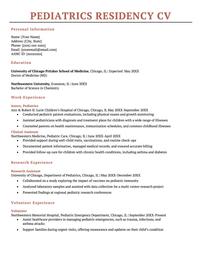 Residency CV Examples & Writing Tips for 2025