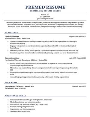 Medical School Resume (Free Examples & Writing Tips)