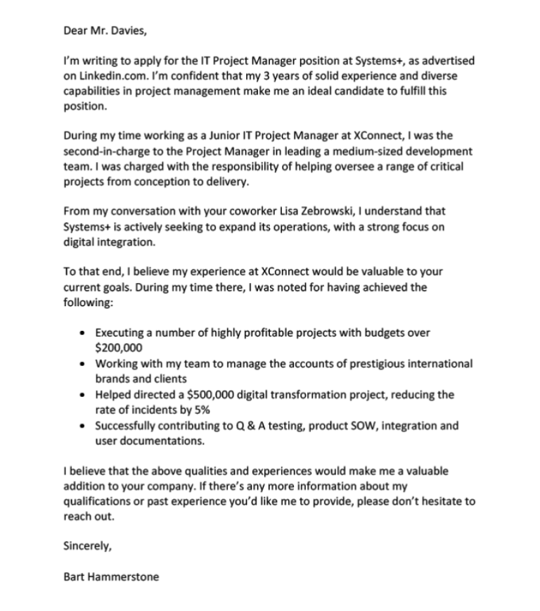 The 11 Best Cover Letter Examples of 2024