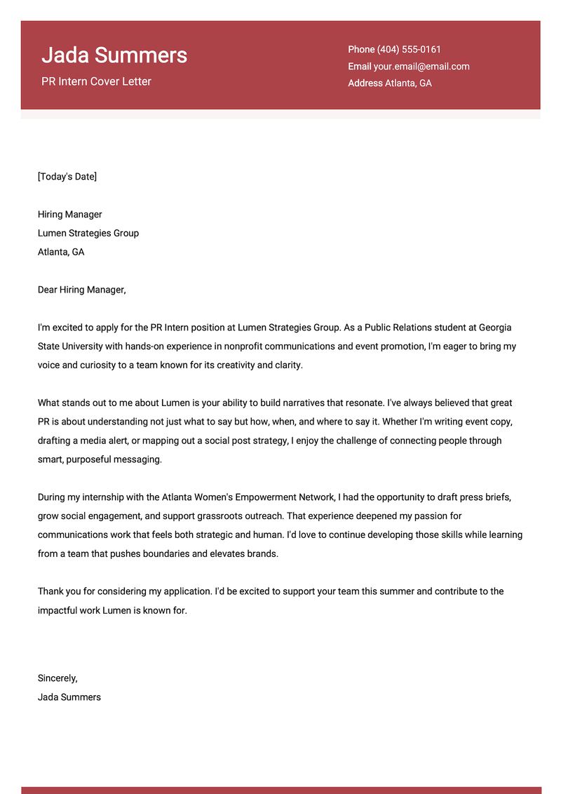 16 Internship Cover Letter Examples & Writing Guide