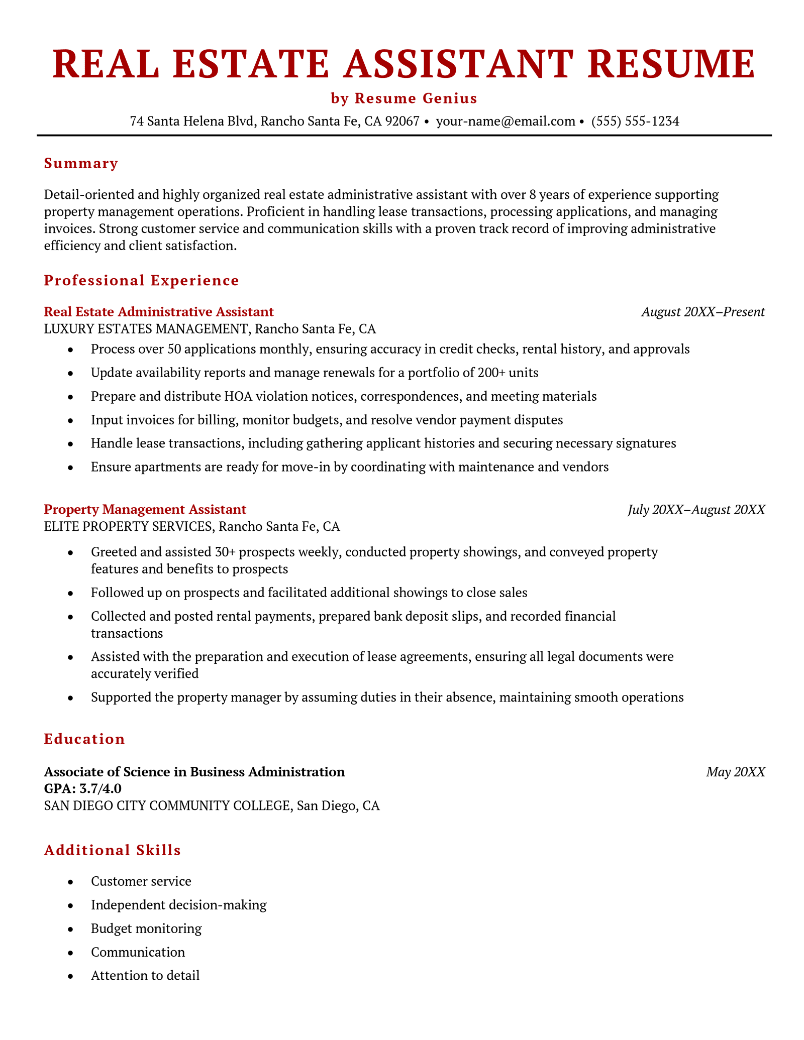 7 Real Estate Resume Examples & Writing Tips for 2026