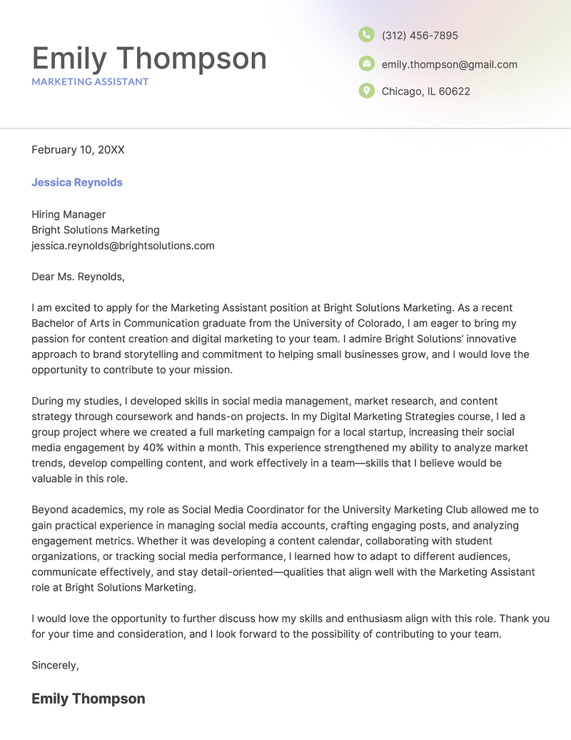 How to Write a Cover Letter With No Experience (+ Examples)