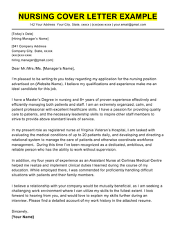 Sample Rn Cover Letter For Resume