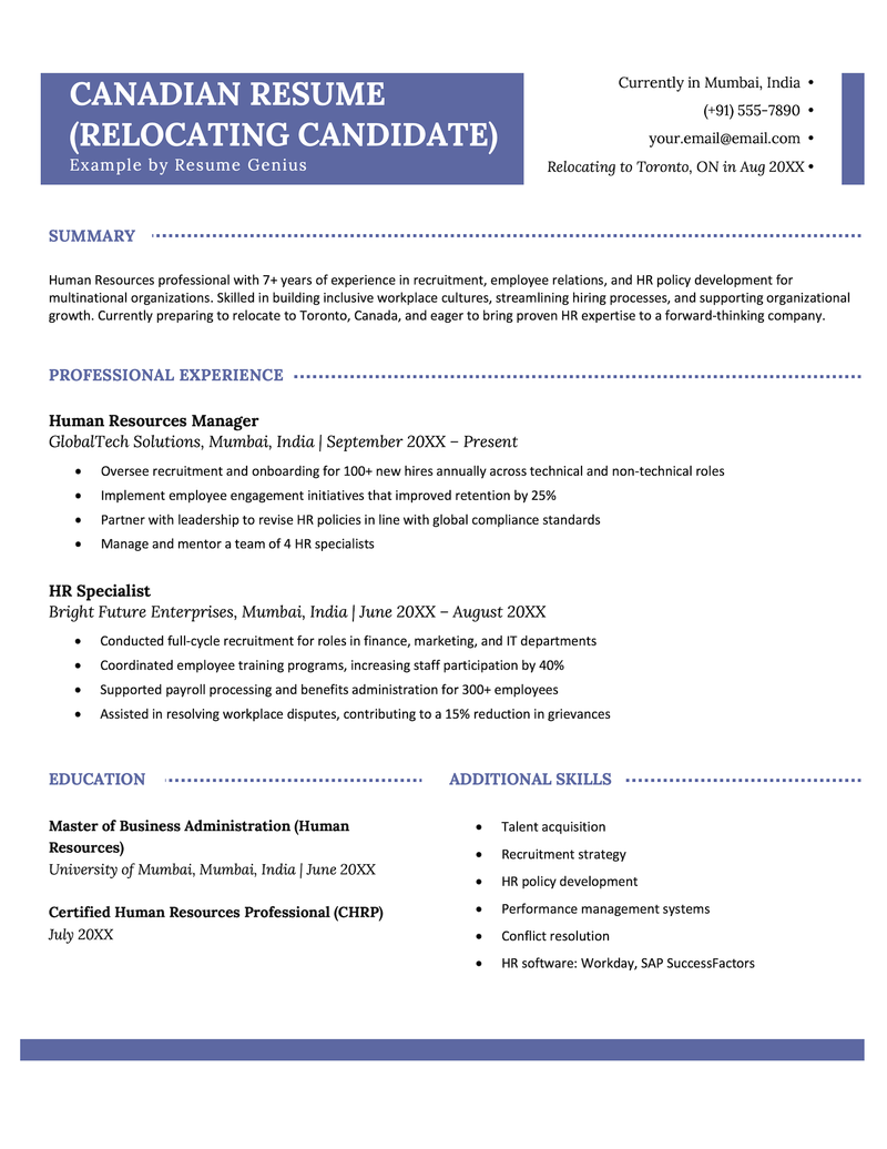 How to Write a Canadian Resume: Format, Template & Examples