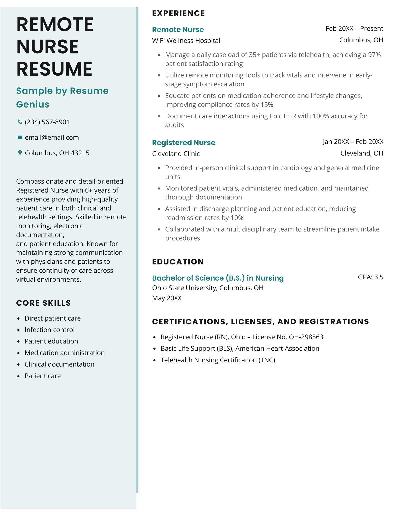 60 Nursing Resume Examples (All Key Specialties)
