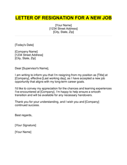Reason For Leaving Job Letter Sample Resignation Lett Vrogue co