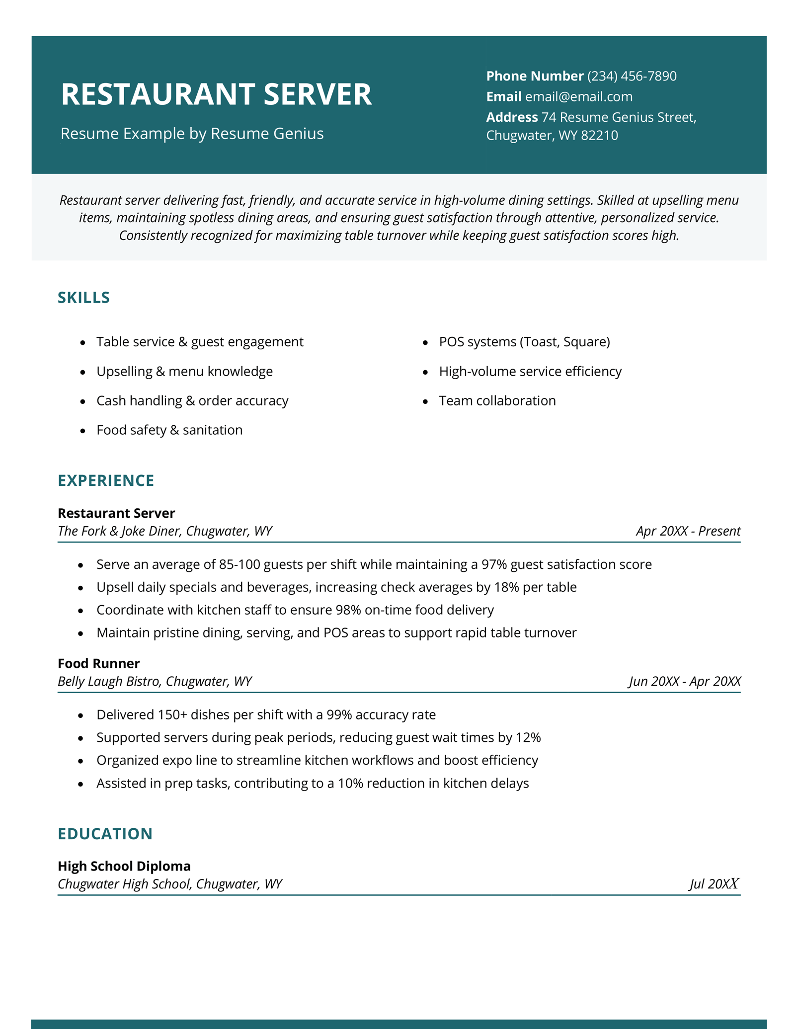 12 Server Resume Examples [with Skills & Hiring Trend Info]