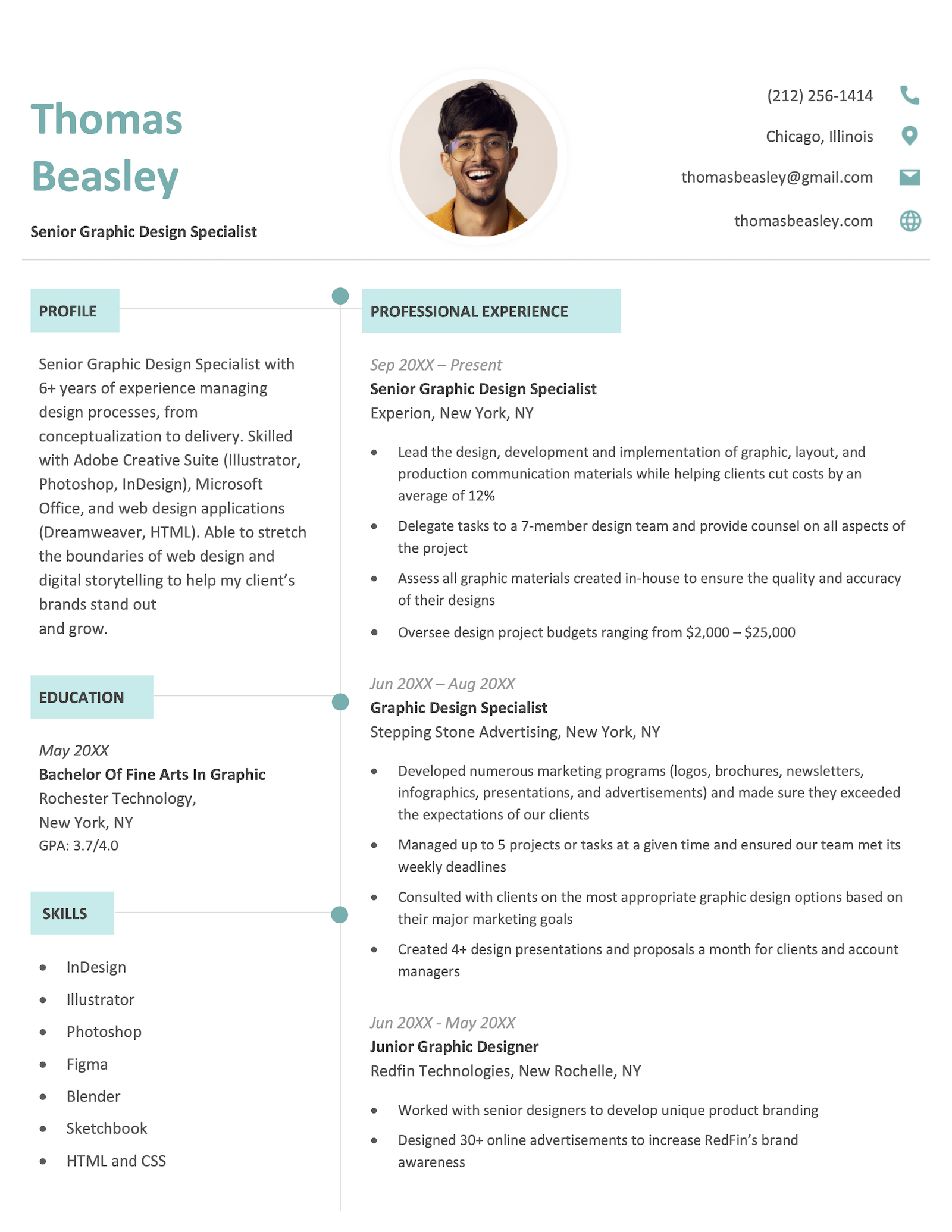 Resume Designs: 20 Stunning and Free Resume Templates