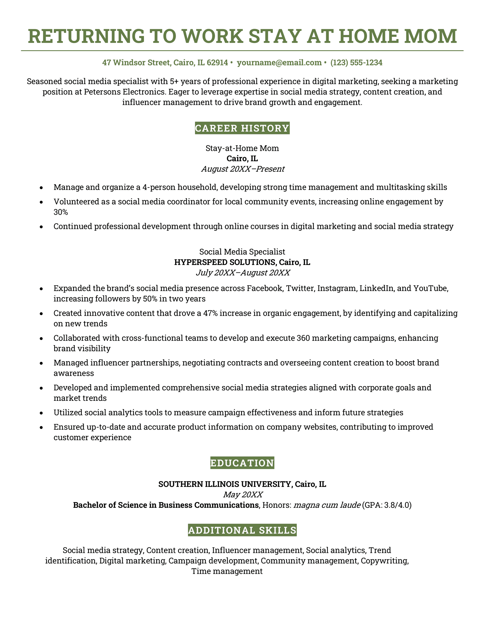 3 Stay at Home Mom Resume Examples & Writing Tips for 2025