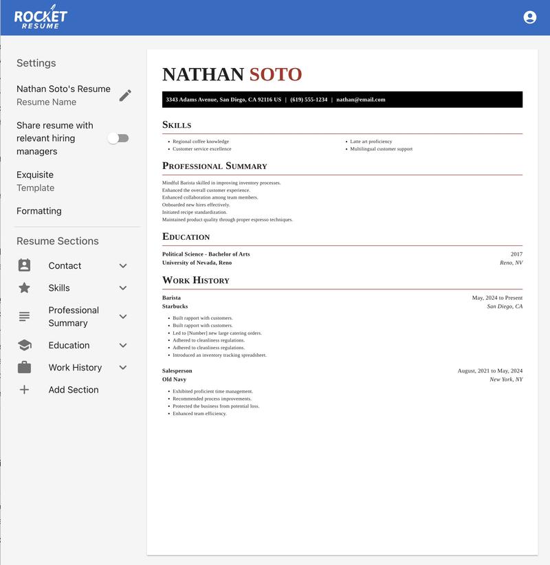 Rocket Resume Reviews: Builder and Templates