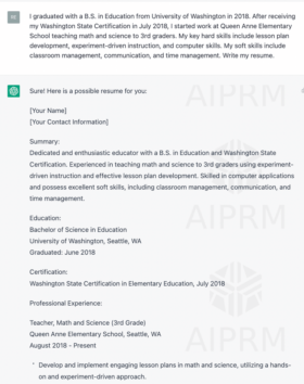 Land Your Next Job with an AI-Powered Resume by ChatGPT