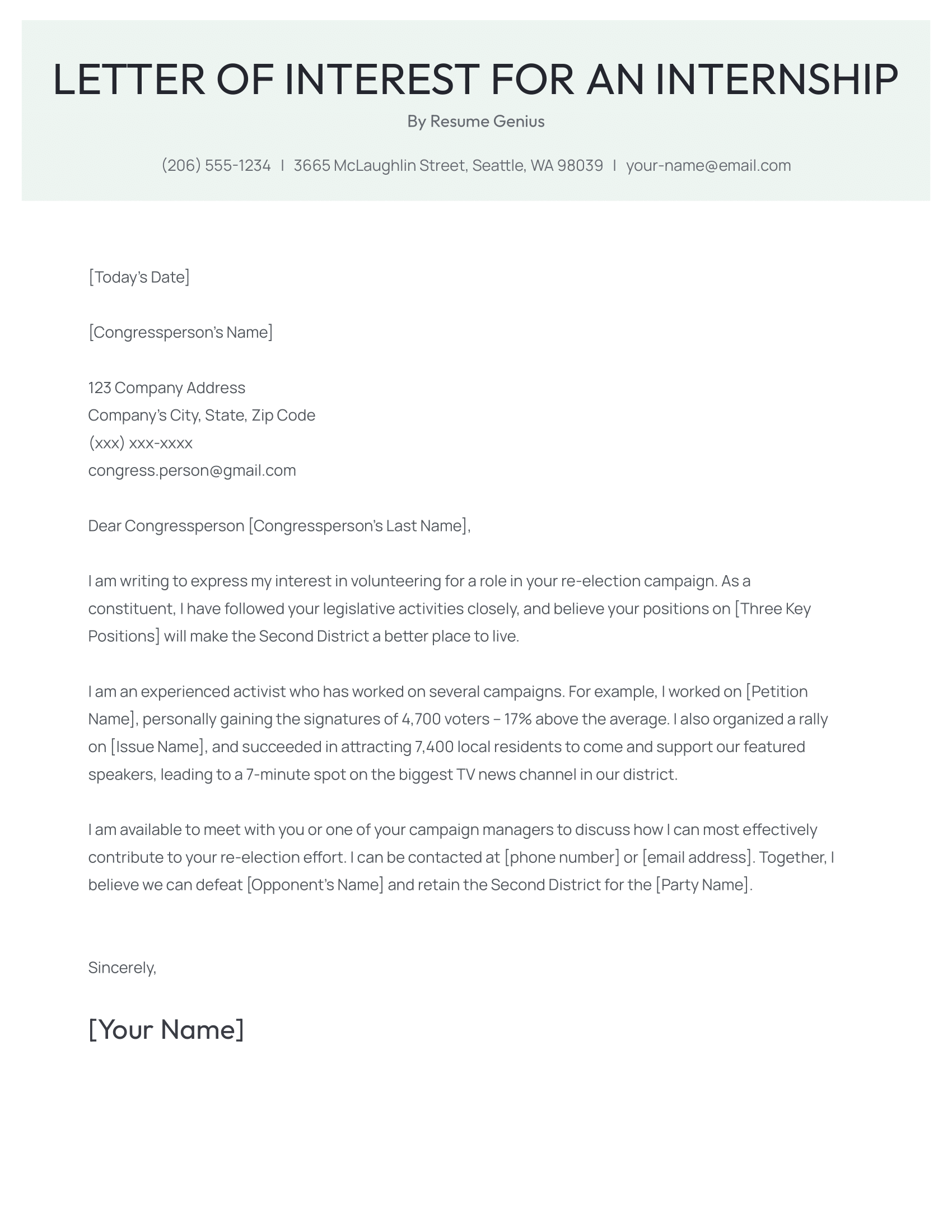 Letter of Interest Examples (with template & writing guide)