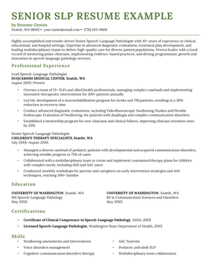 3 Speech-Language Pathologist Resume Examples for 2026