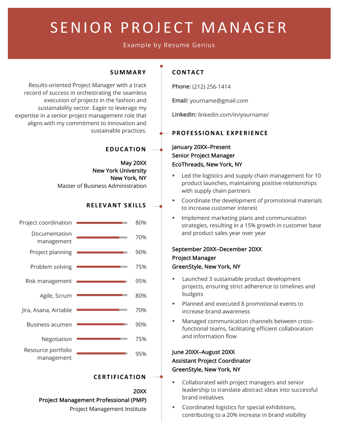 12 Project Manager Resume Examples & Top Keywords for 2024