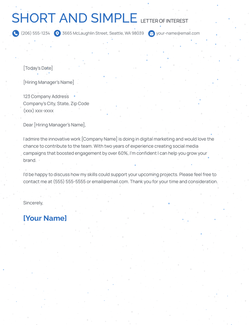 Letter of Interest Examples (with template & writing guide)