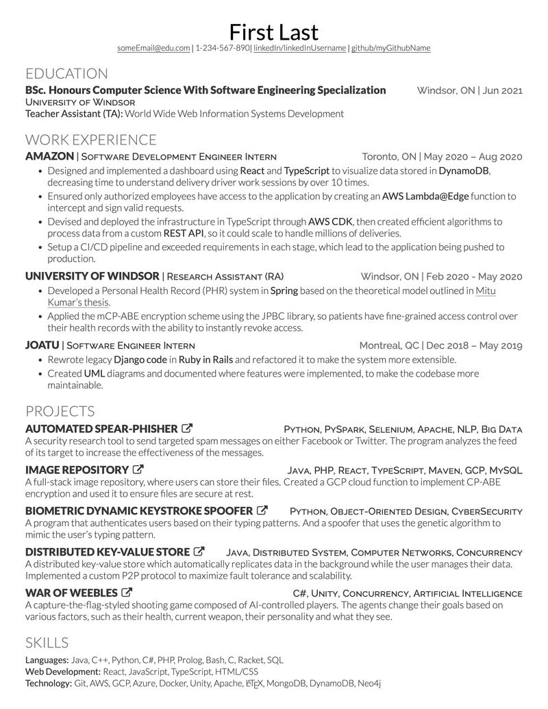 18 Free LaTeX Resume Templates