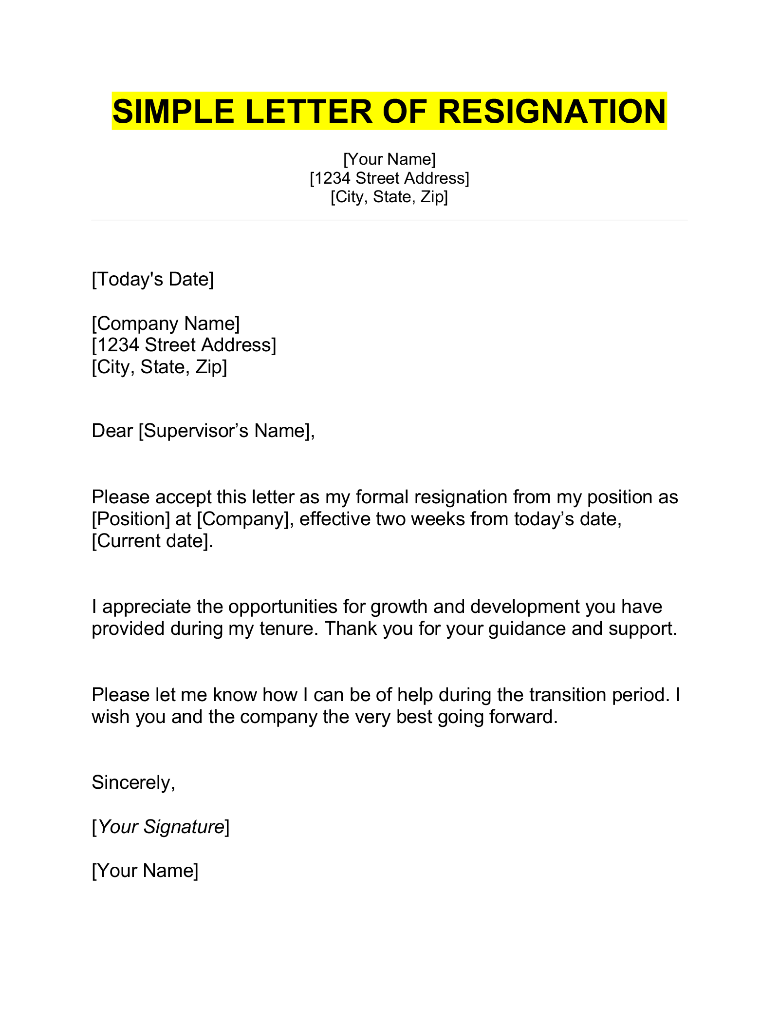 Resignation Letter Examples, Templates, and How to Write