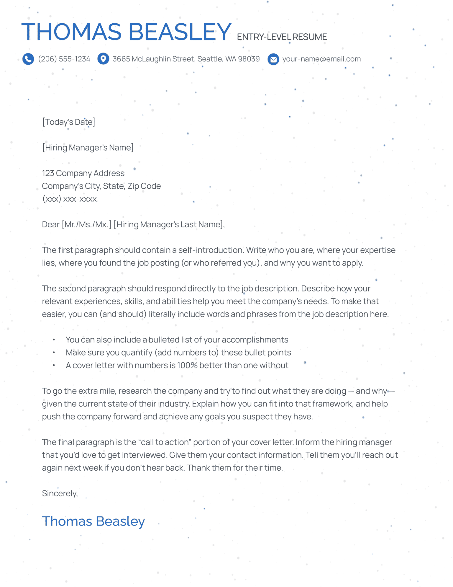 Entry Level Cover Letter: How to Write a Cover Letter With No Experience