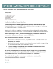 SLP Cover Letter Example 19 Skills To List SLP Cover Letter Example 19 Skills To List