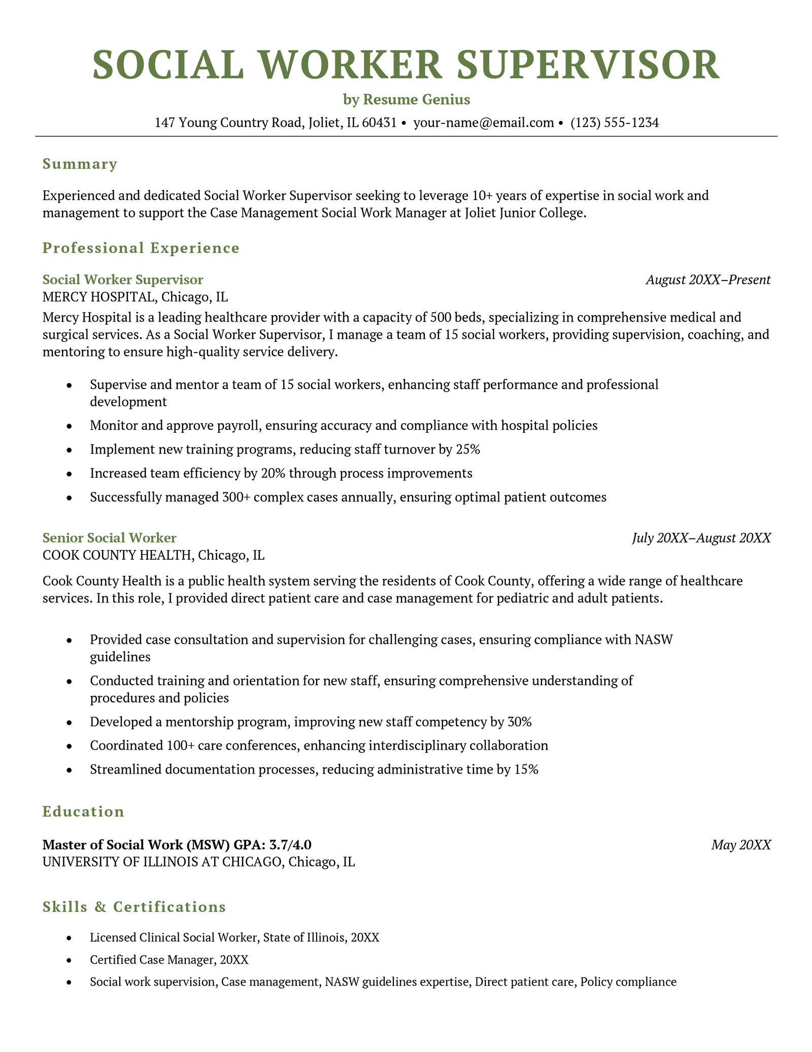 4 Social Worker Resume Examples & Writing Tips (2024)