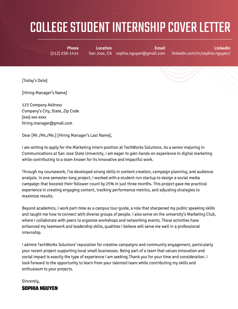 12 College Student Cover Letter Examples & Writing Guide
