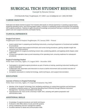 2 Surgical Tech Resume Examples & Writing Tips
