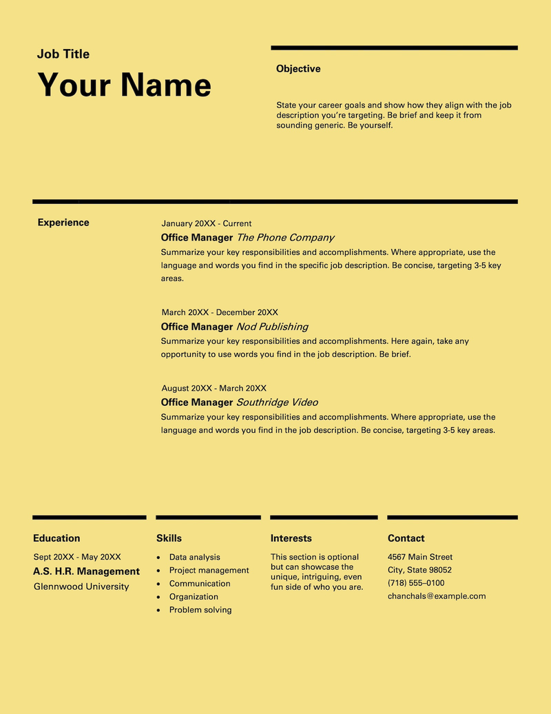 24 Free Resume Templates for Microsoft Word