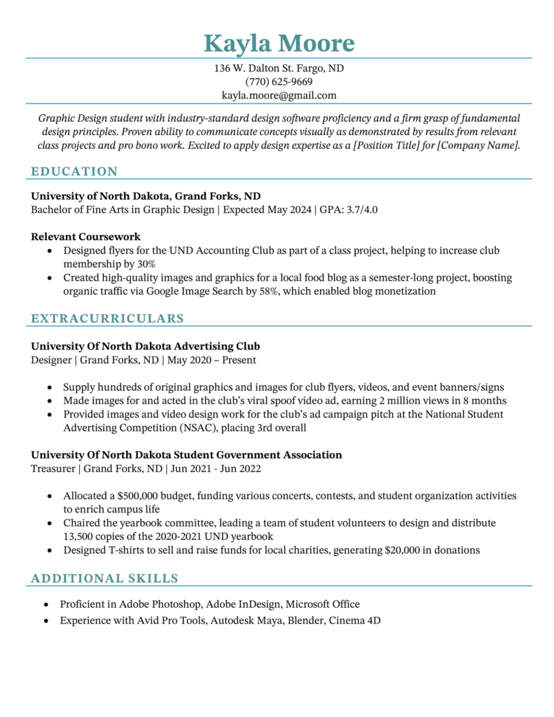 How to Write a College Freshman Resume (Examples & Template)