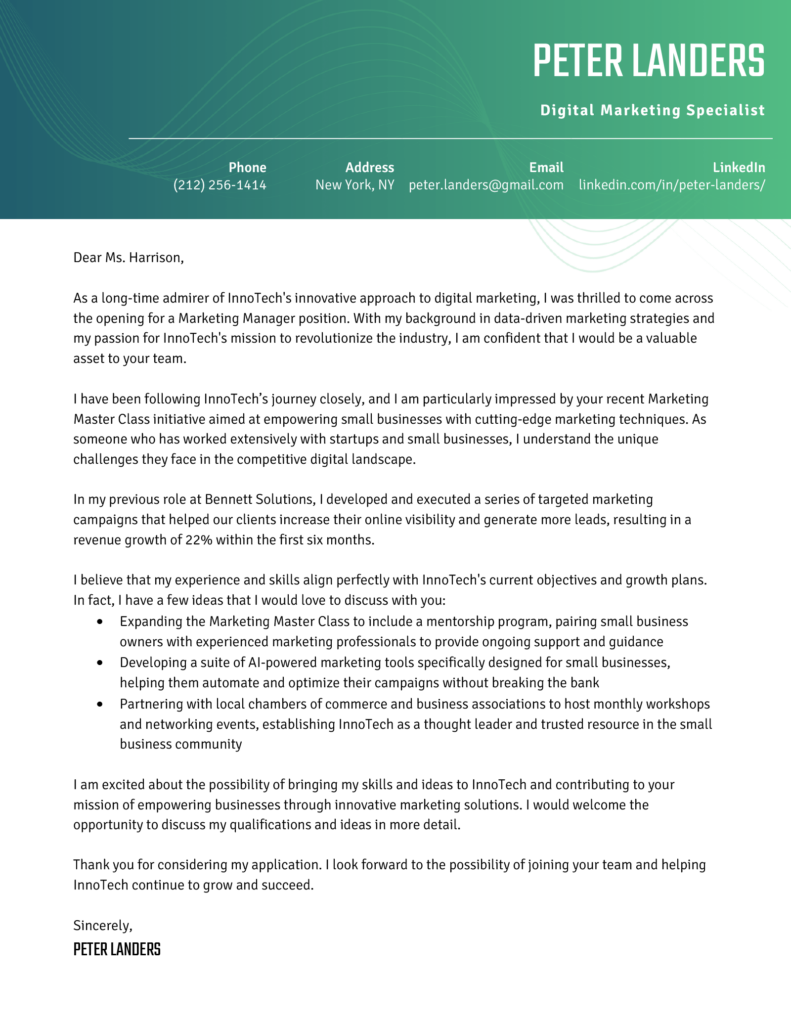 The 11 Best Cover Letter Examples of 2024