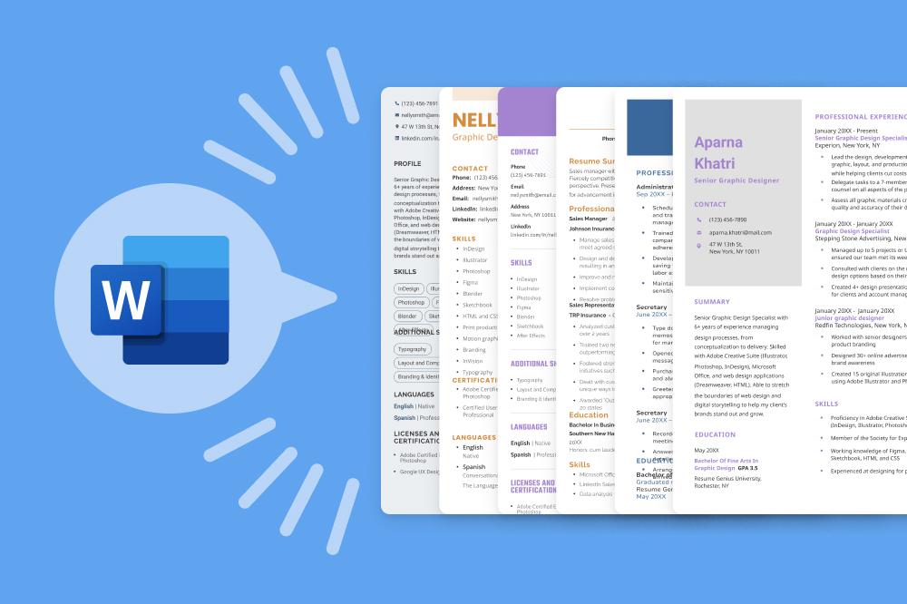 24 Free Resume Templates for Microsoft Word